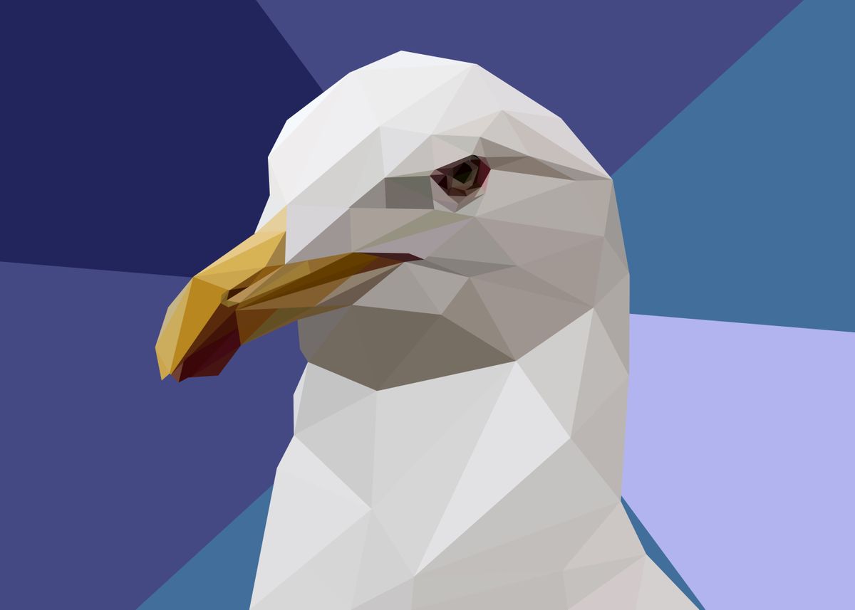 'seagull meme' Poster by Lowpoly Posters | Displate