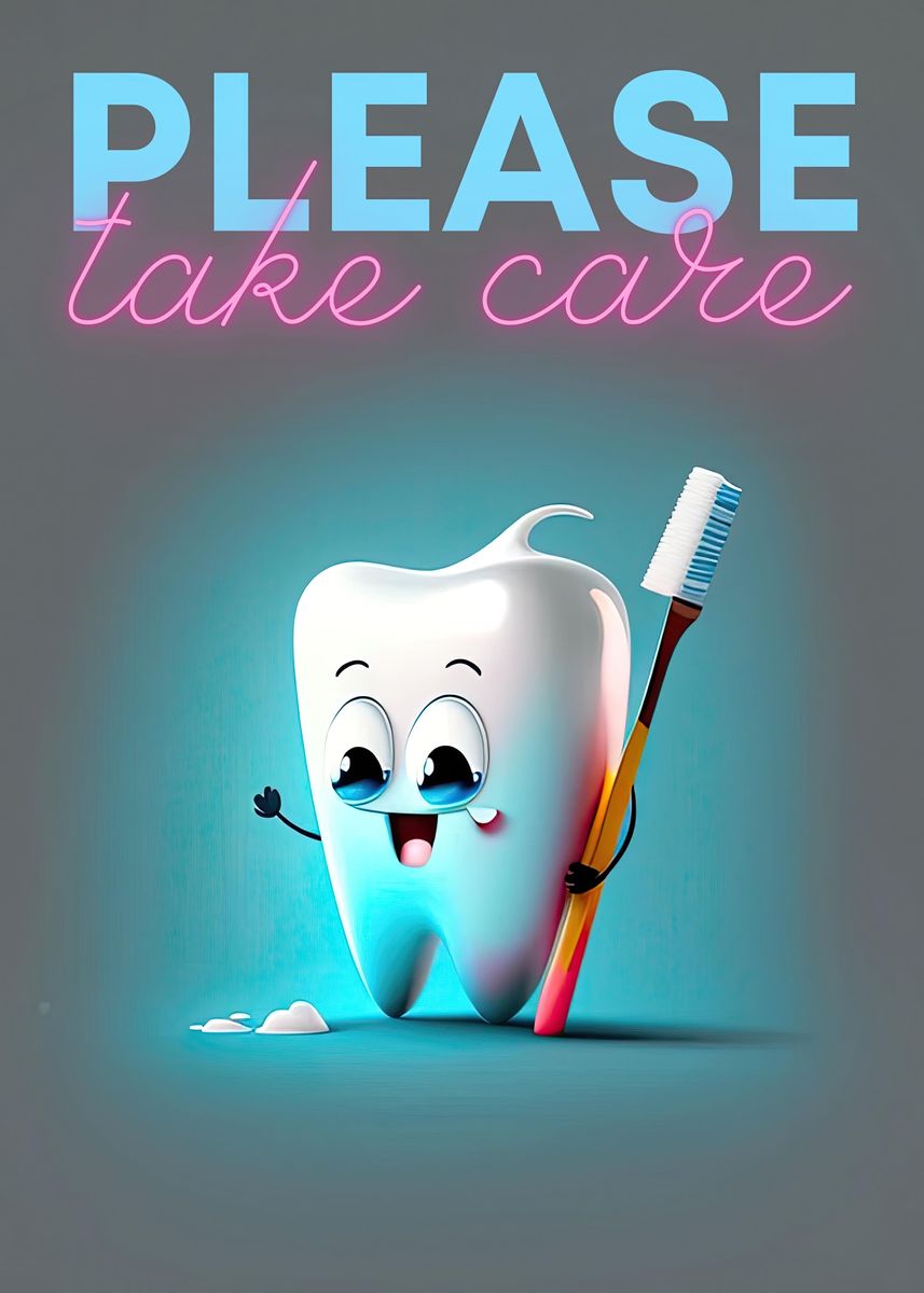 'Please take care' Poster, picture, metal print, paint by Dr Picture ...