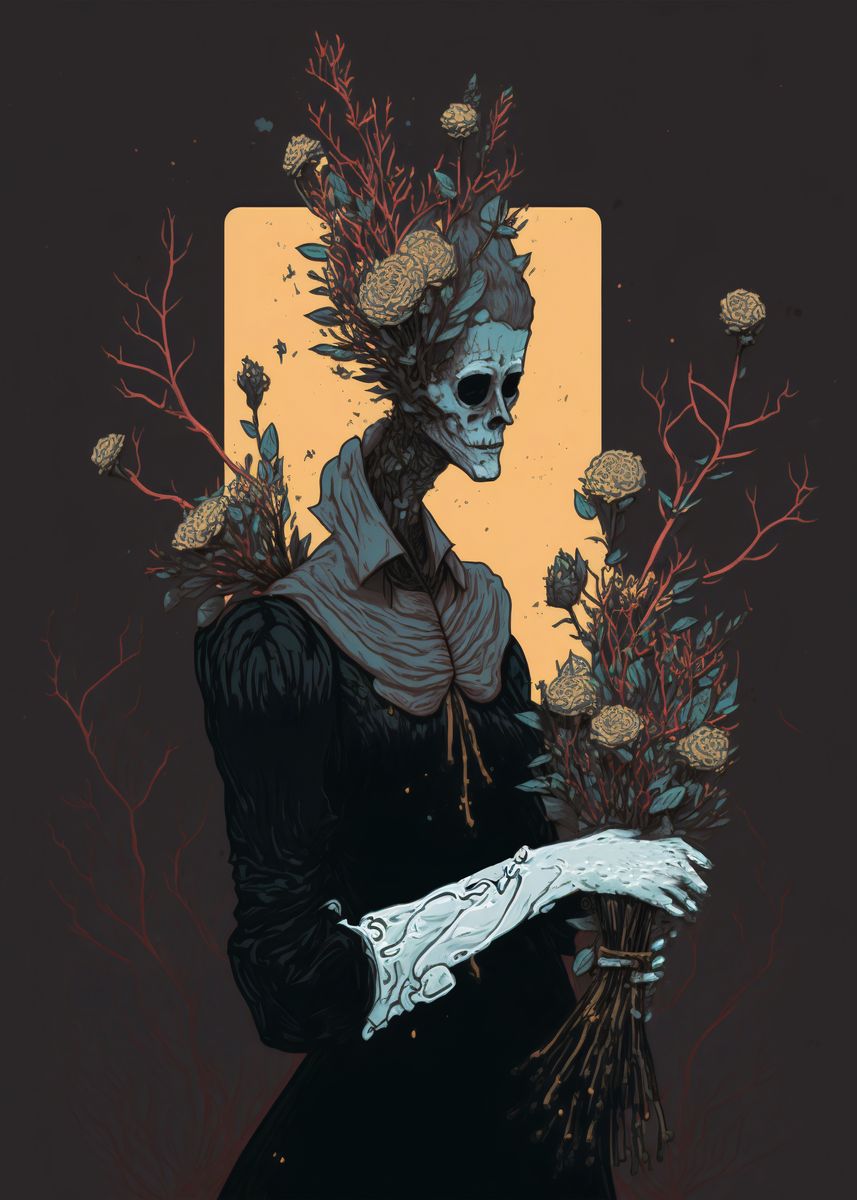 'Blooming Dead no5' Poster, picture, metal print, paint by Alican ...