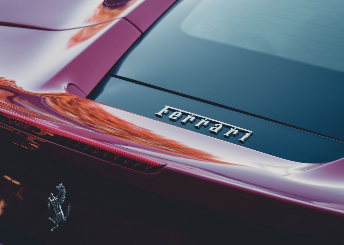 'Ferrari Brand name logo' Poster by Sam Brady | Displate