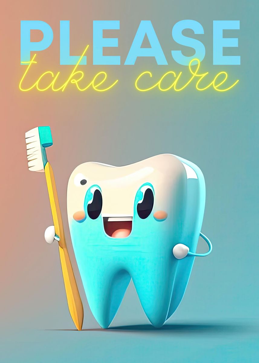 'Please take Care' Poster, picture, metal print, paint by Dr Picture ...