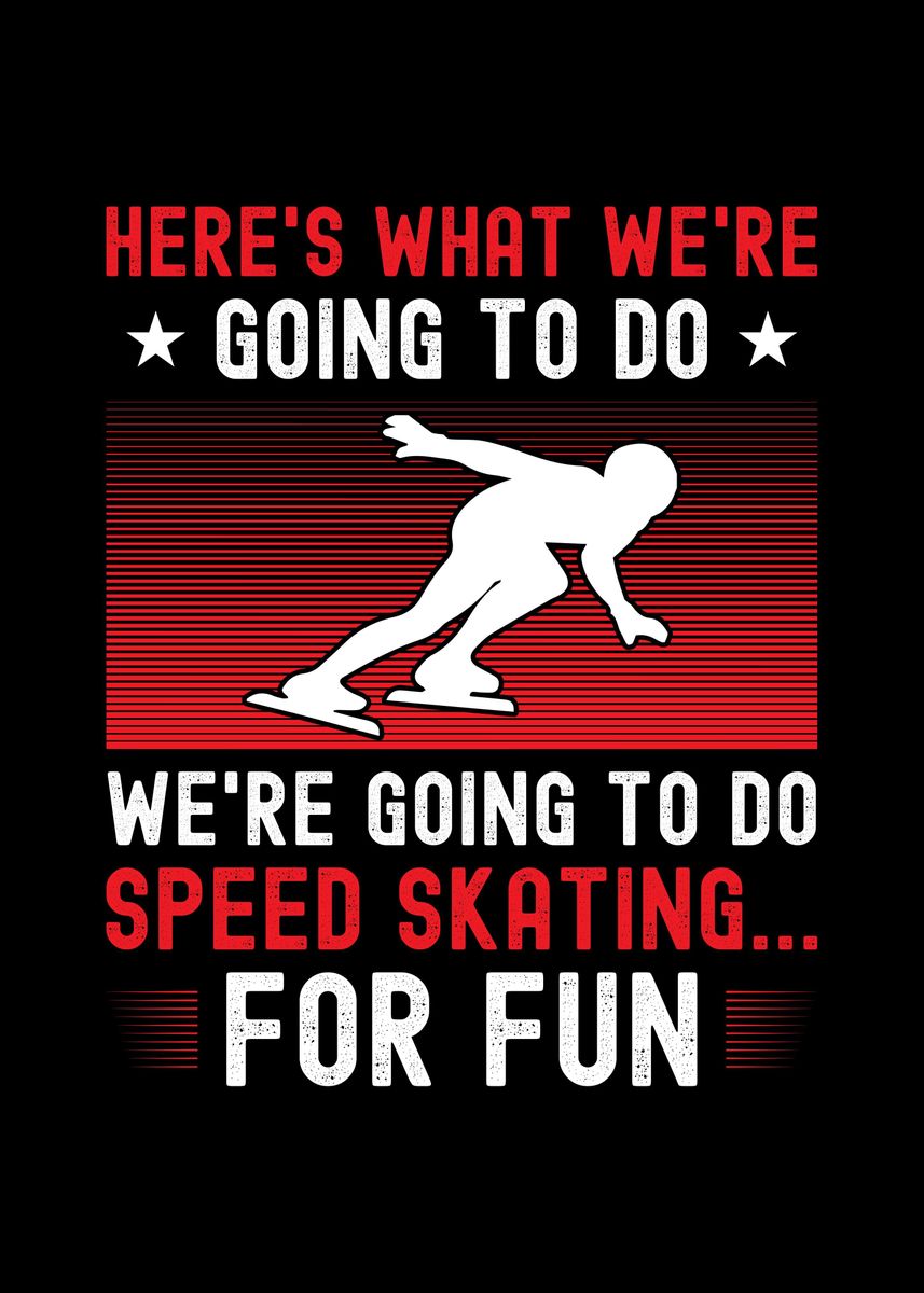 'Ice Speed Skating' Poster, picture, metal print, paint by Sebastian ...