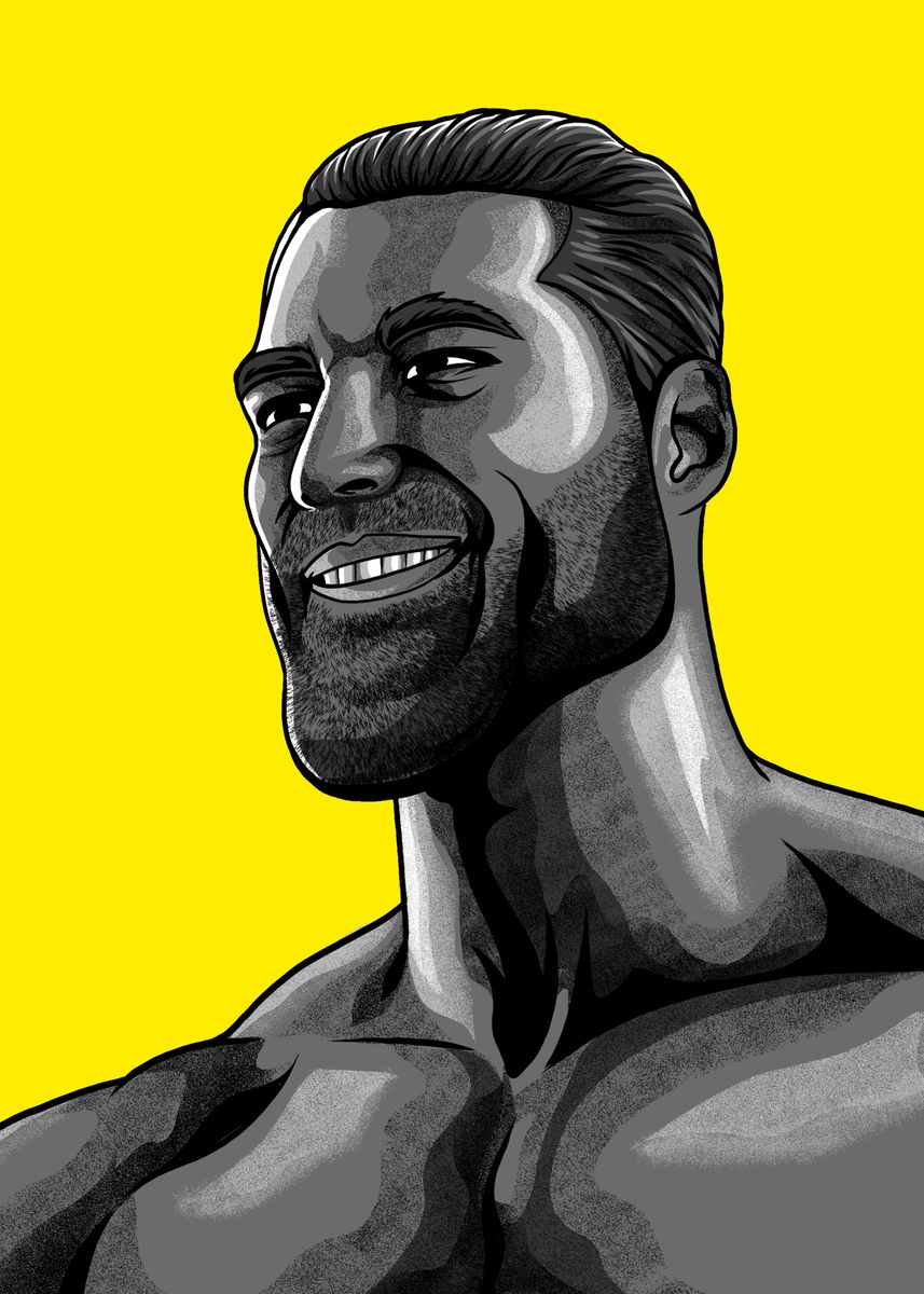 'Giga Chad' Poster by Berkah Jaya Poster | Displate