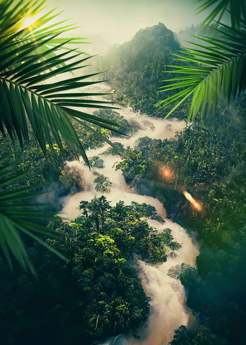 ' the beauty of nature' Poster, picture, metal print, paint by Nagato ...