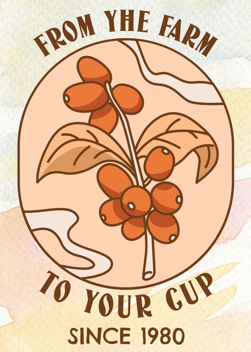 'Farm to Cup' Poster, picture, metal print, paint by NIZAM KHAN | Displate