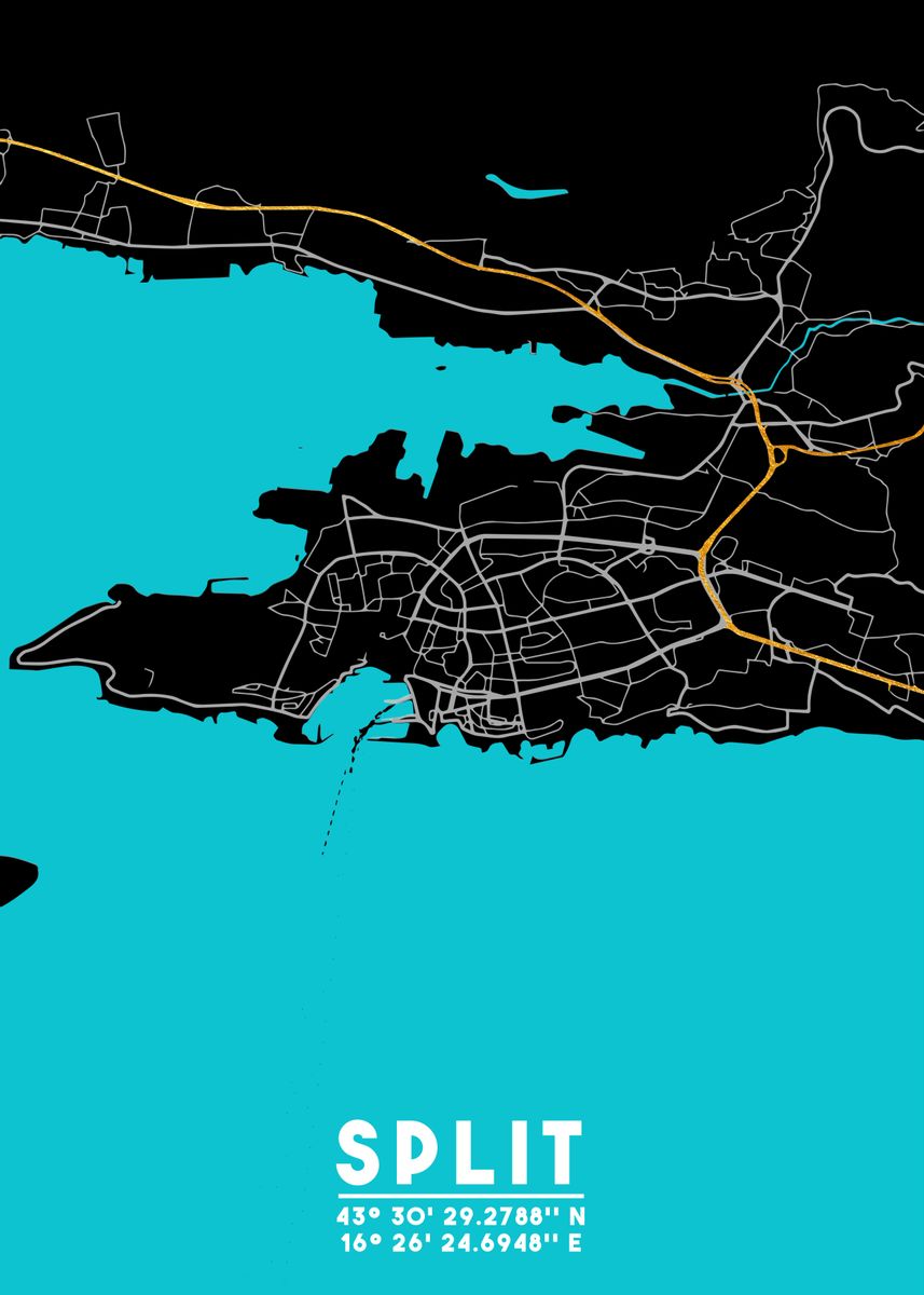 'Split Croatia' Poster, picture, metal print, paint by Clayborne Frank ...