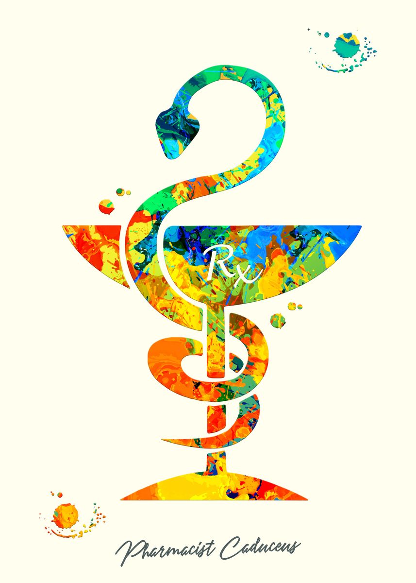 'Pharmacist Caduceus' Poster, picture, metal print, paint by Vincent ...