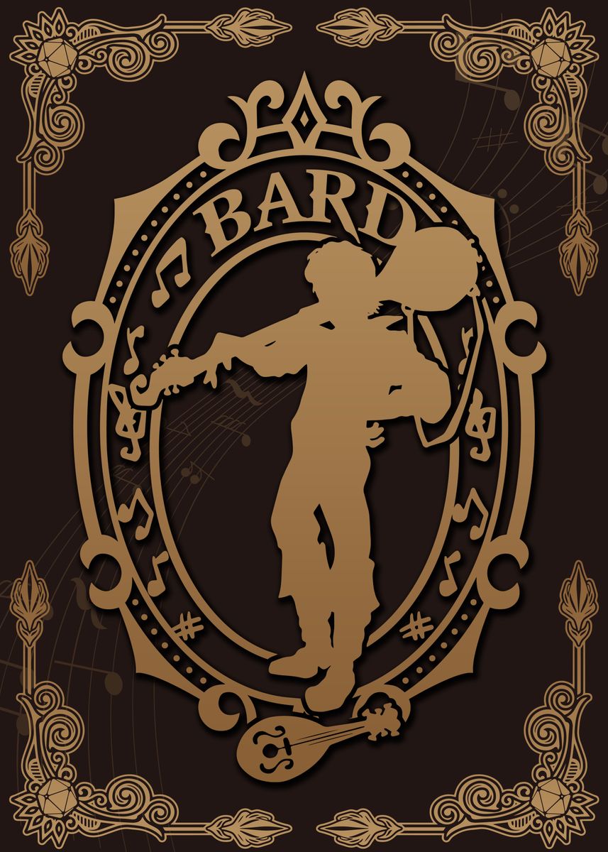 'Bard' Poster, picture, metal print, paint by LouteCrea | Displate