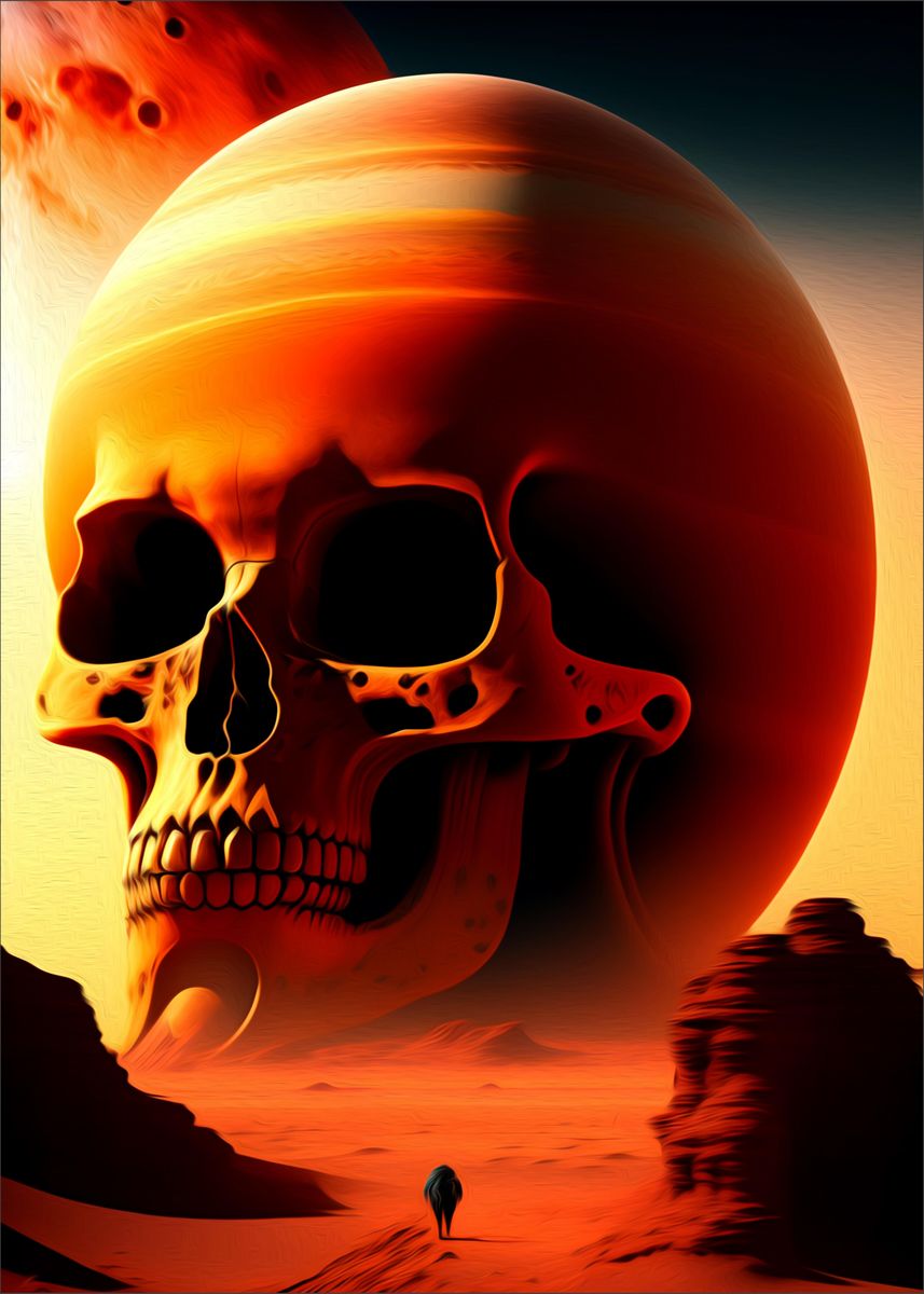 'Skull 28' Poster, picture, metal print, paint by Michael Landsberger ...