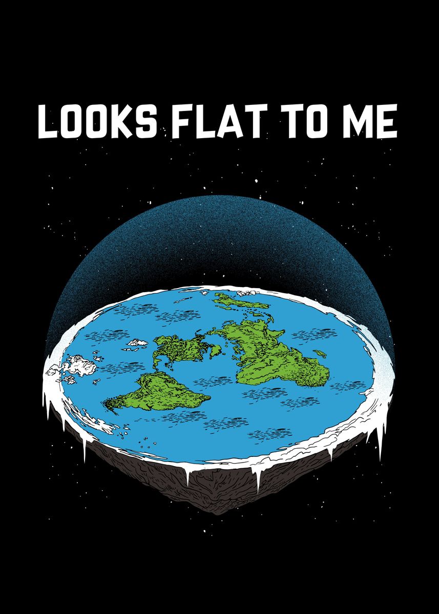 'Looks Flat to Me' Poster, picture, metal print, paint by biNutz | Displate