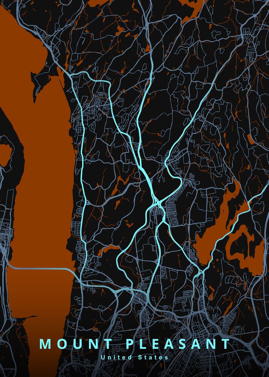 'Mount Pleasant' Poster, picture, metal print, paint by Deeo | Displate