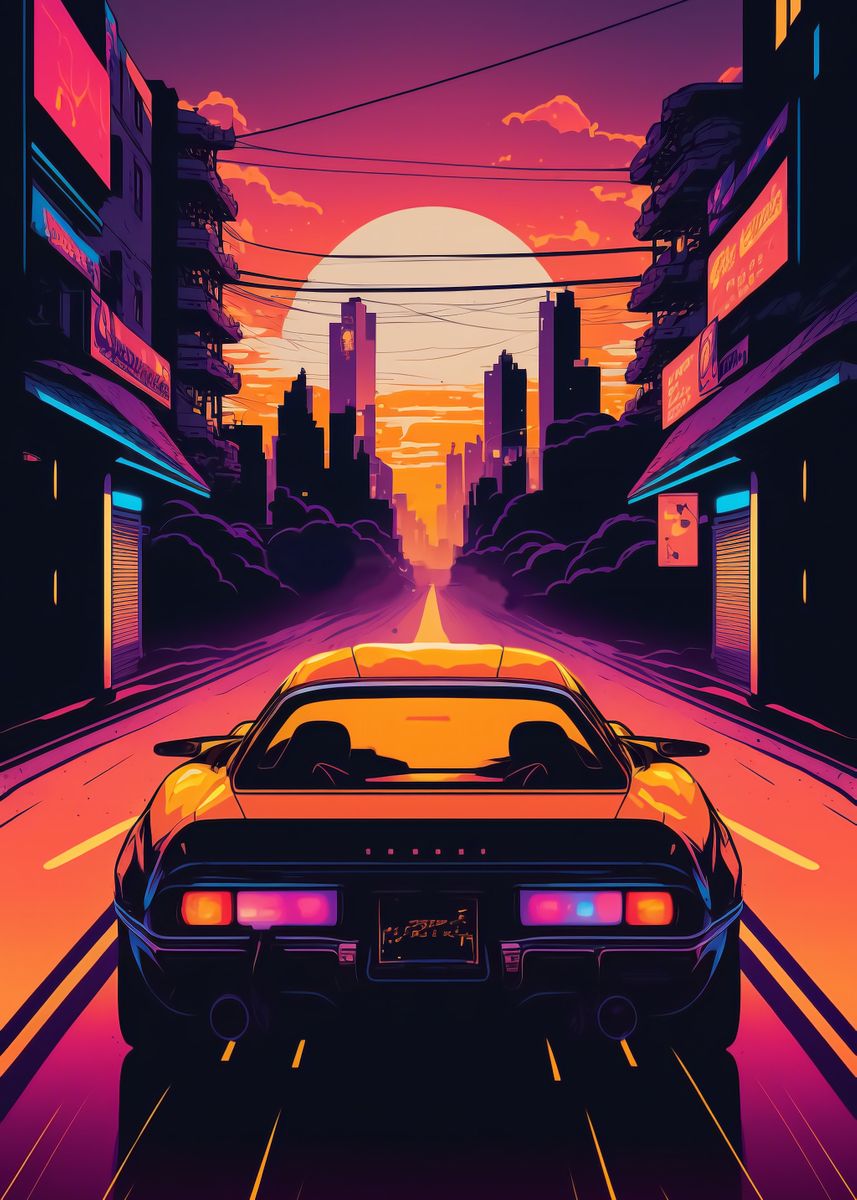 'Supra MK3 Retro Painting' Poster, picture, metal print, paint by ...