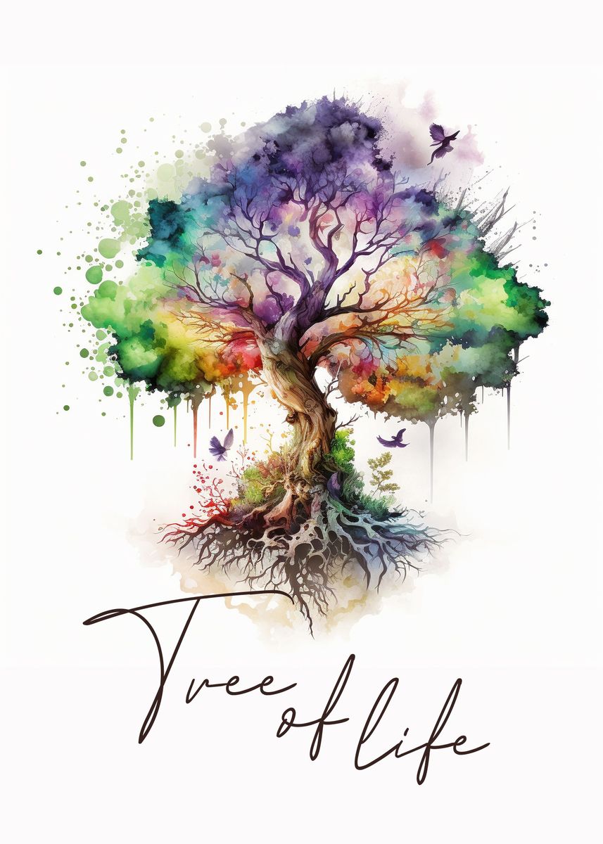 'From tree to root' Poster, picture, metal print, paint by Stefan Merz ...