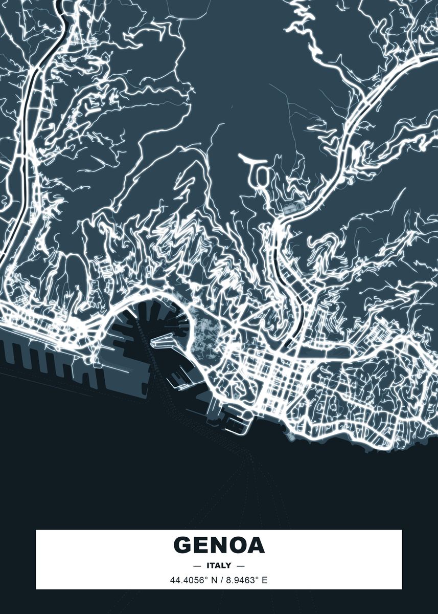 'Genoa' Poster, picture, metal print, paint by Bo Kev | Displate