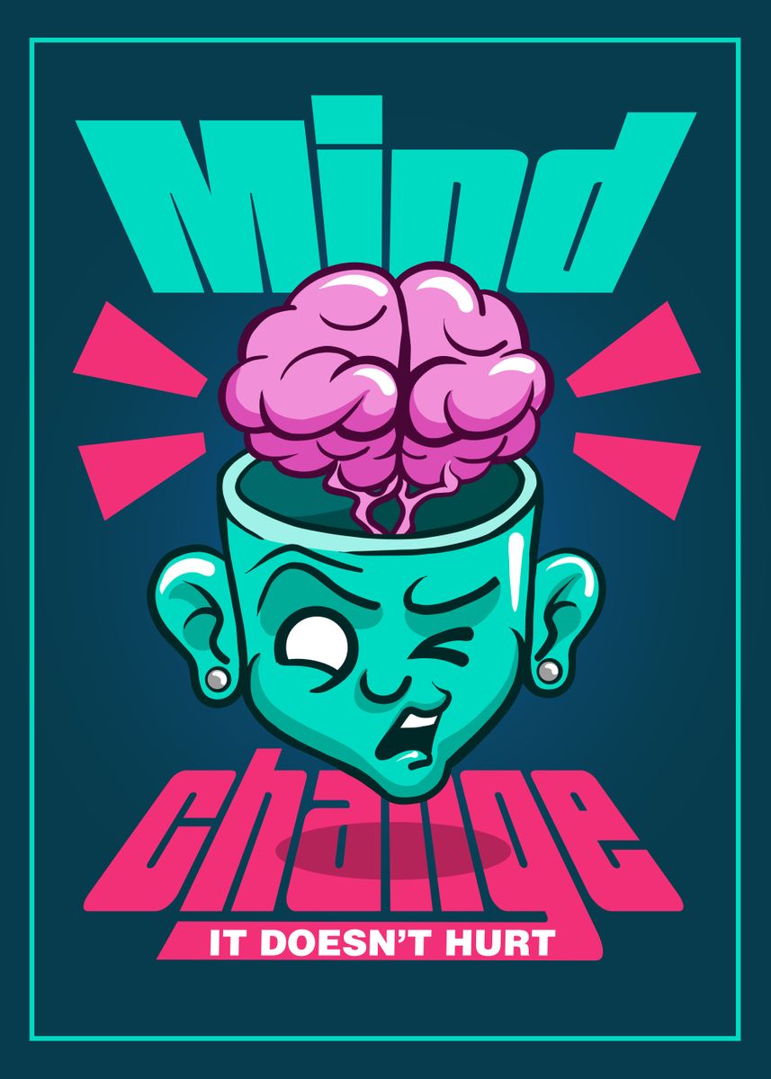 'colorful mind change ' Poster, picture, metal print, paint by Juan ...