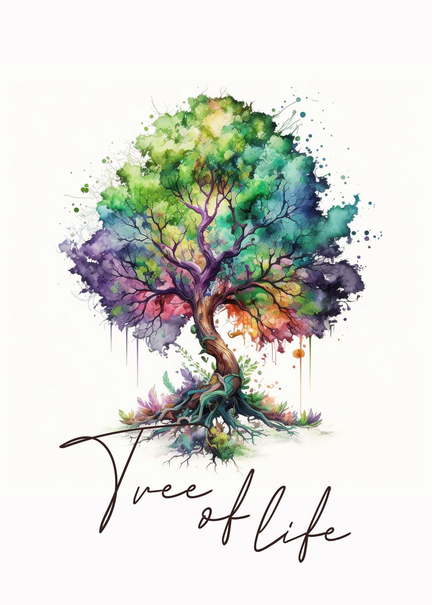'Magnificent tree of life' Poster, picture, metal print, paint by ...