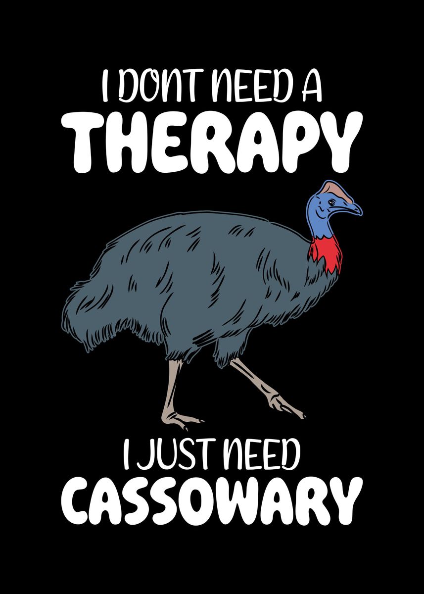 'Cassowary' Poster, picture, metal print, paint by Sebastian Wünsche ...