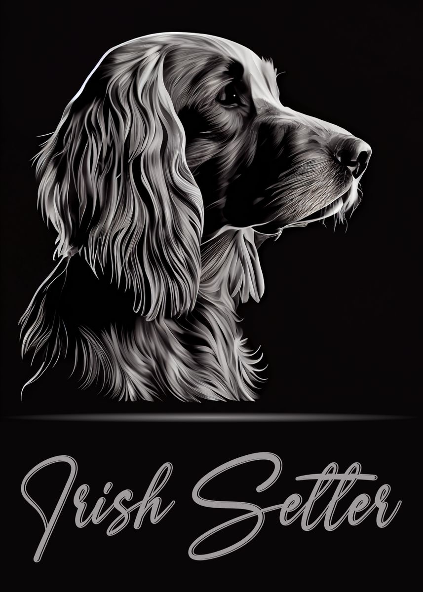 'Elegant Irish Setter' Poster, picture, metal print, paint by Artistic ...