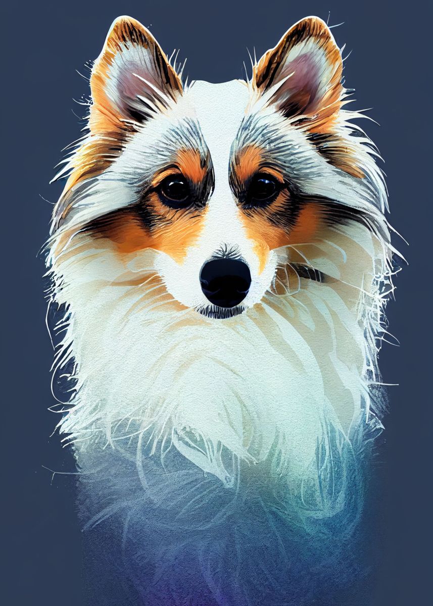 'Shetland Sheepdog' Poster by HEMERSON | Displate