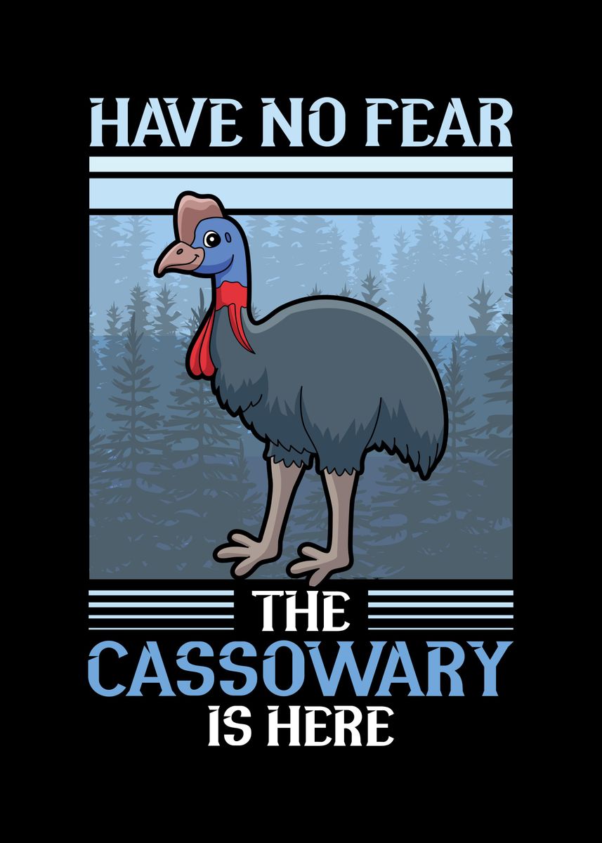'Cassowary' Poster, picture, metal print, paint by Sebastian Wünsche ...