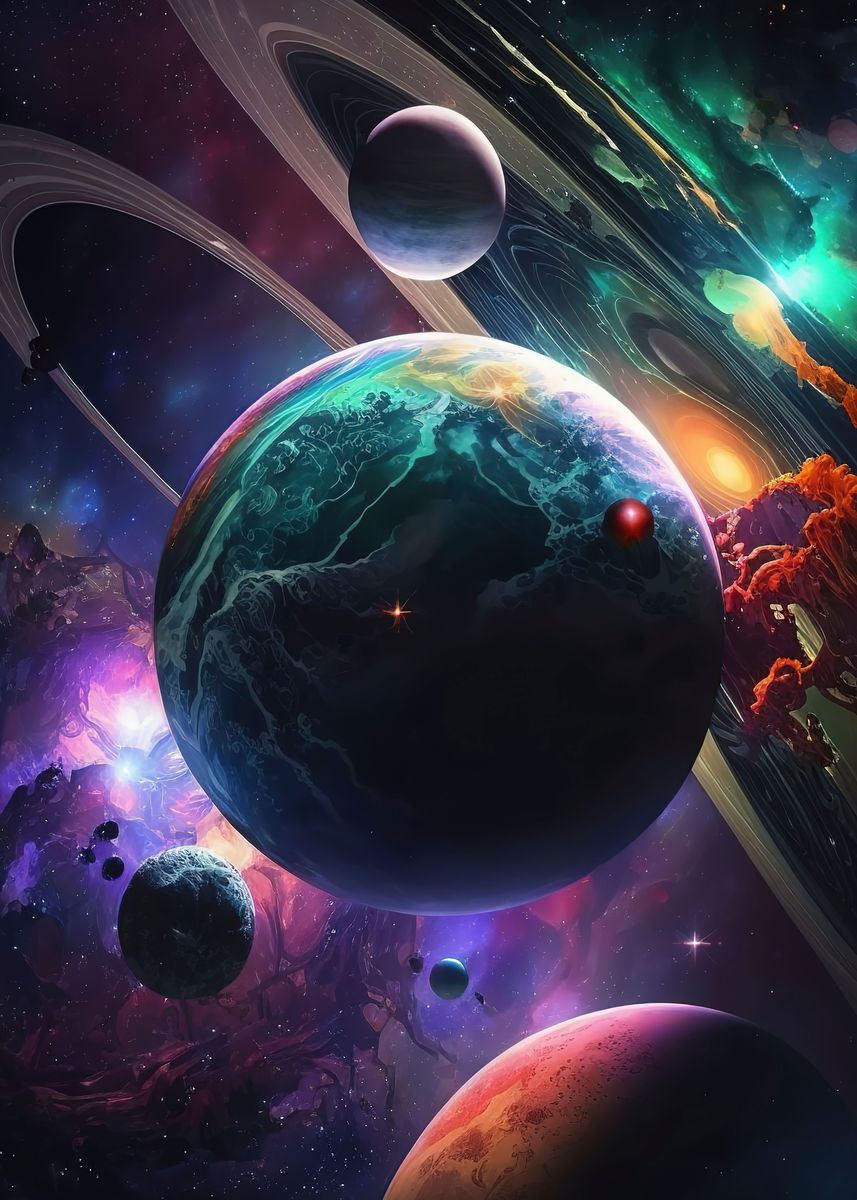 'The galaxy' Poster, picture, metal print, paint by neo bianca007 ...