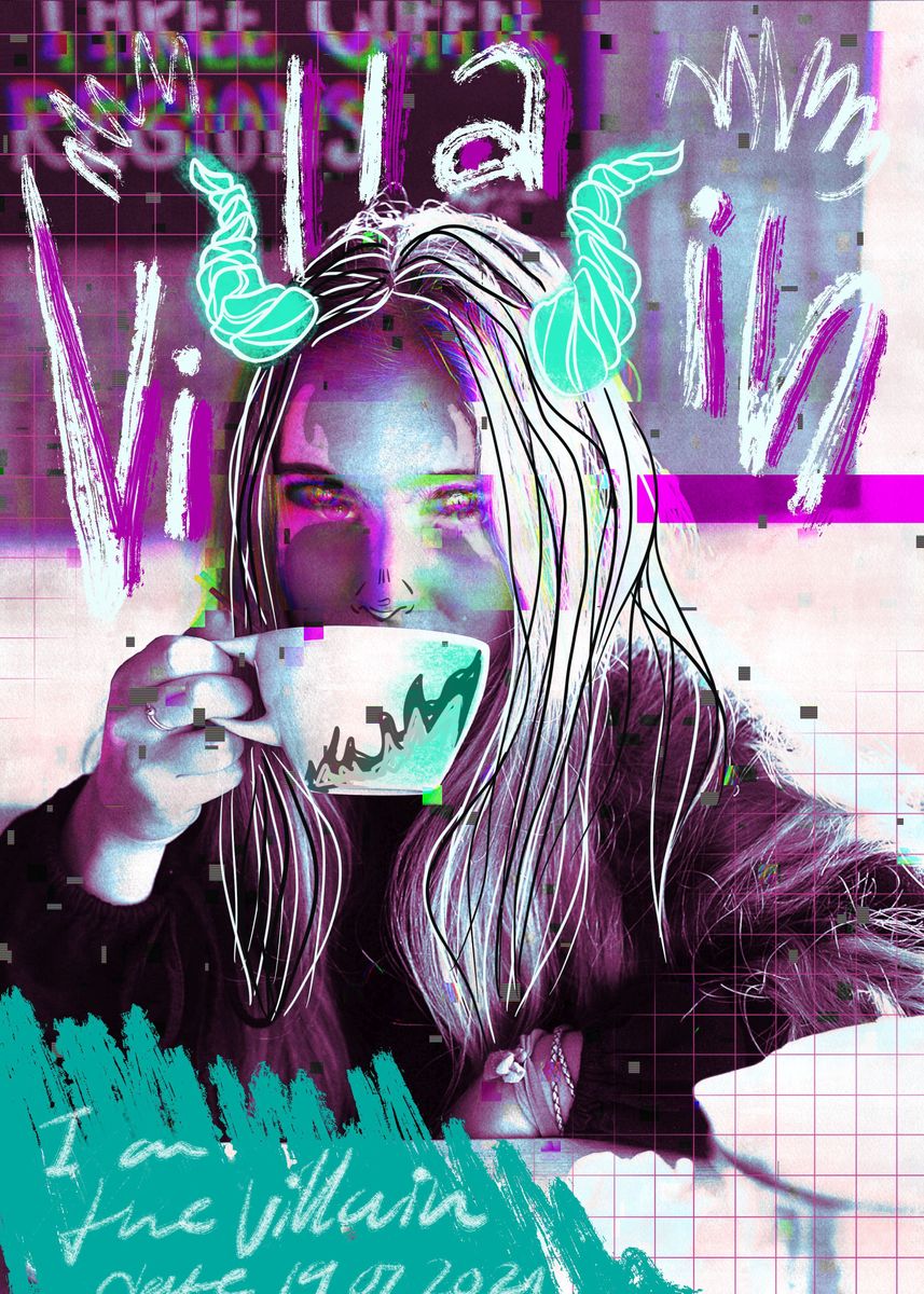 'villain collage' Poster, picture, metal print, paint by Teddy ...