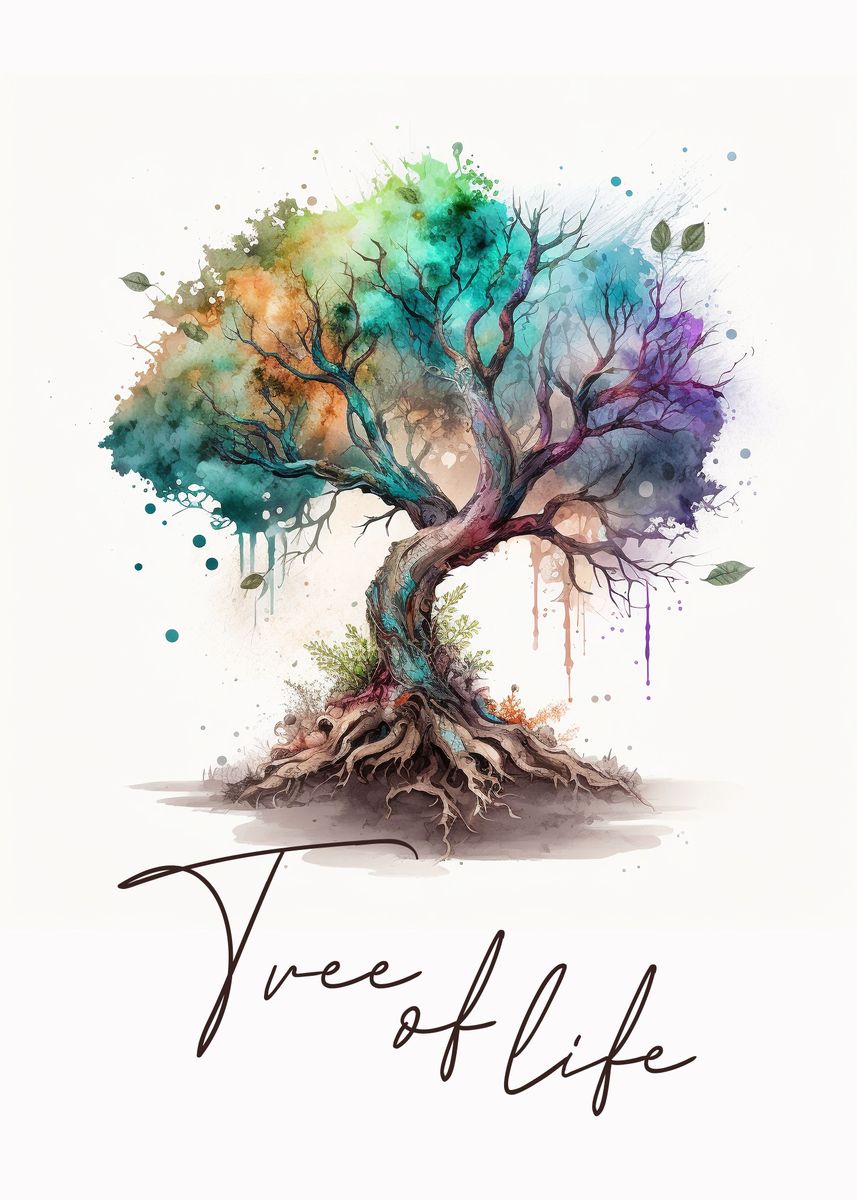'Pastel tree of life' Poster, picture, metal print, paint by Stefan ...