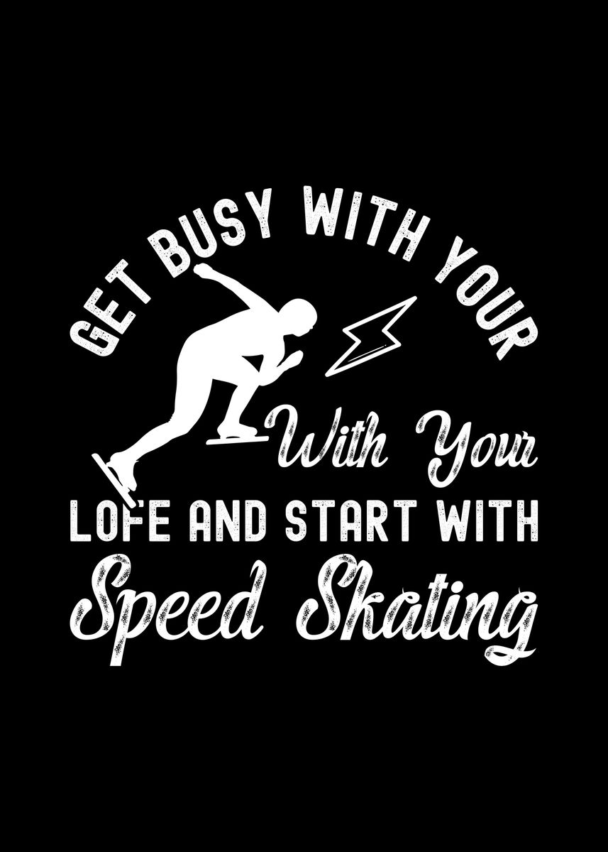 'Ice Speed Skating' Poster by Sebastian Wünsche | Displate