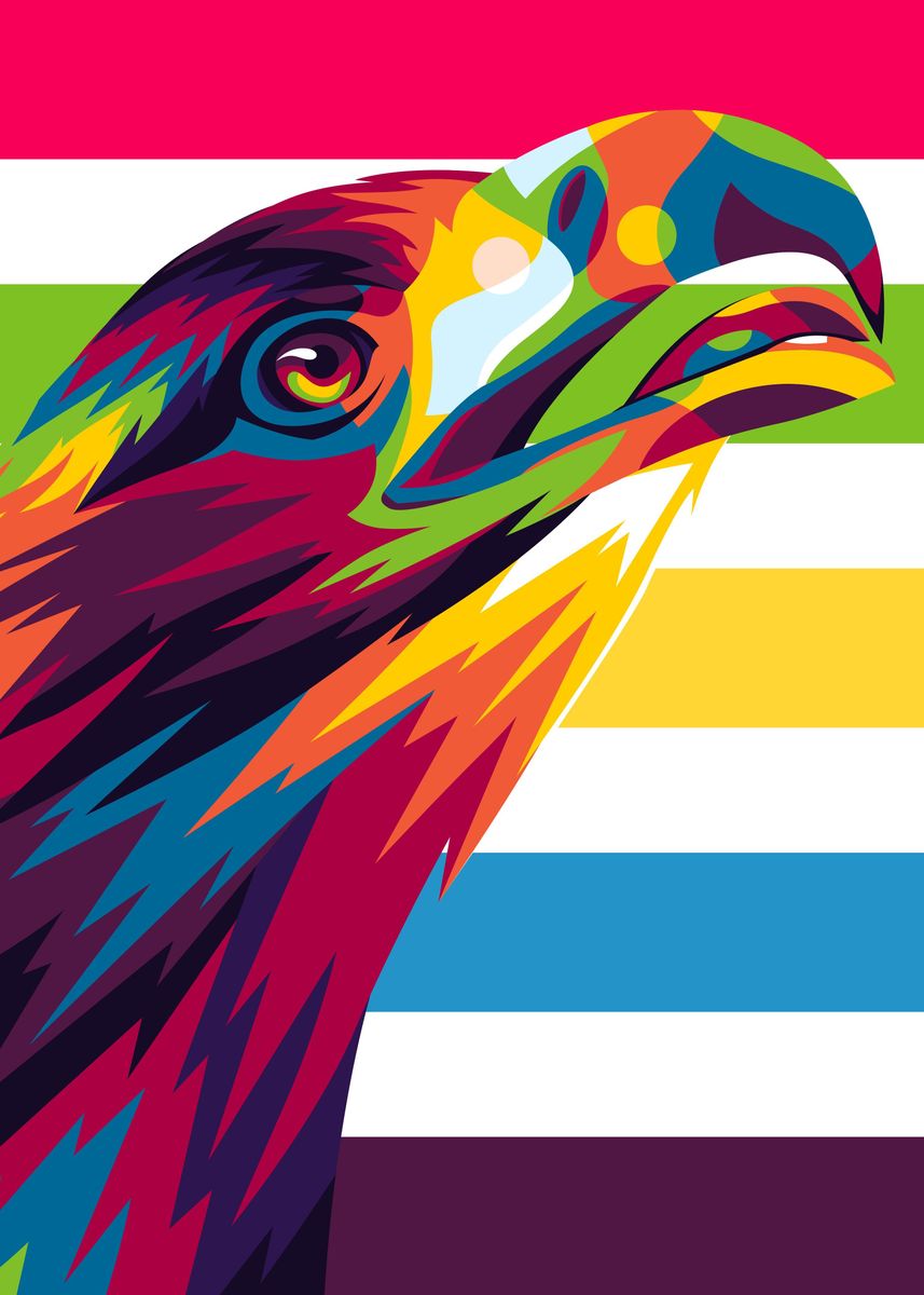 'Falcon Eagle' Poster, picture, metal print, paint by Lintang Wicaksono ...