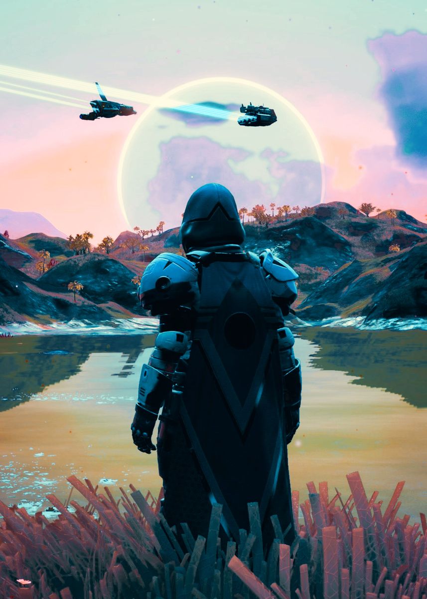 'no Mans sky' Poster, picture, metal print, paint by jack li | Displate