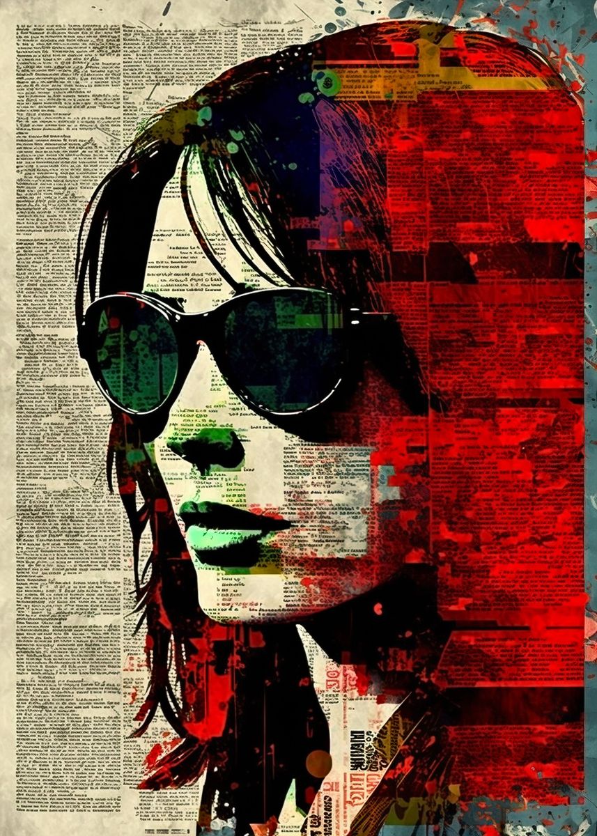 'Typographic Portrait' Poster, picture, metal print, paint by Steel ...