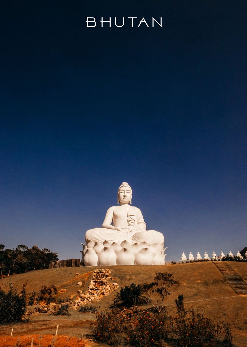 'Bhutan ' Poster, picture, metal print, paint by Famous City | Displate