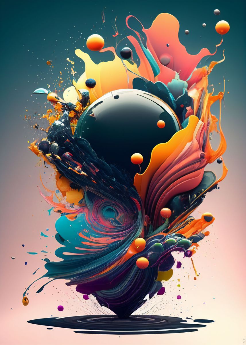 'Color Explosion' Poster, picture, metal print, paint by Digital Arts ...