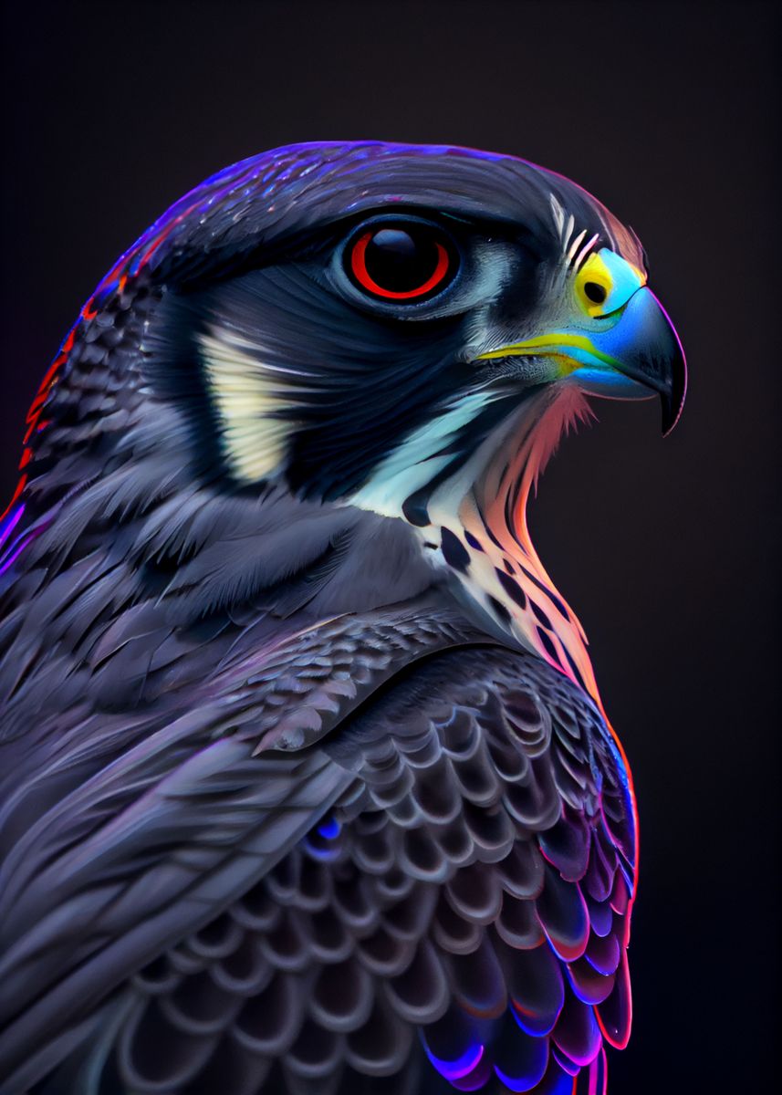 'The Quick Peregrine Falcon' Poster, picture, metal print, paint by ...