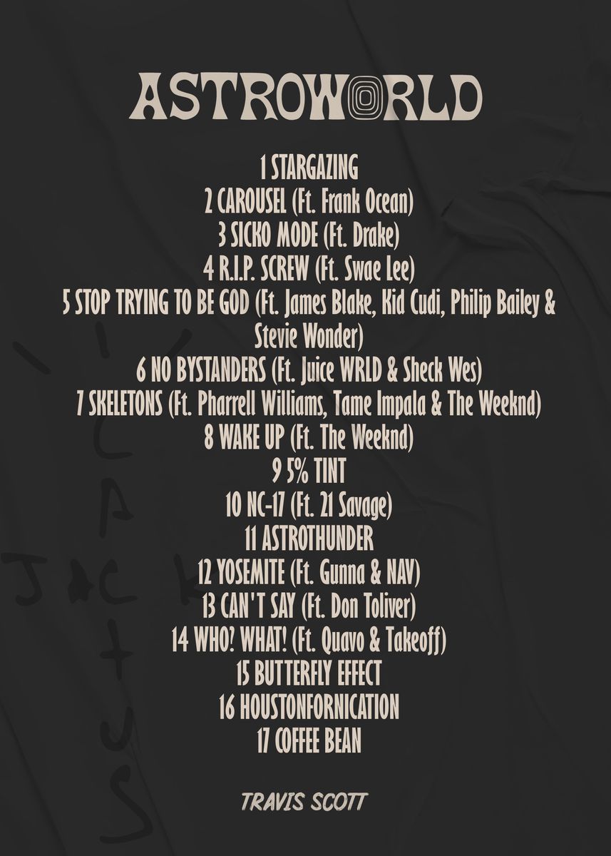 'Astroworld' Poster, picture, metal print, paint by Quieltin Creatives ...