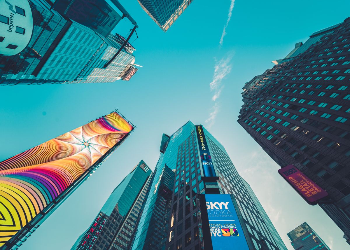 'Skyscrapers Downtown' Poster by Sam Brady | Displate