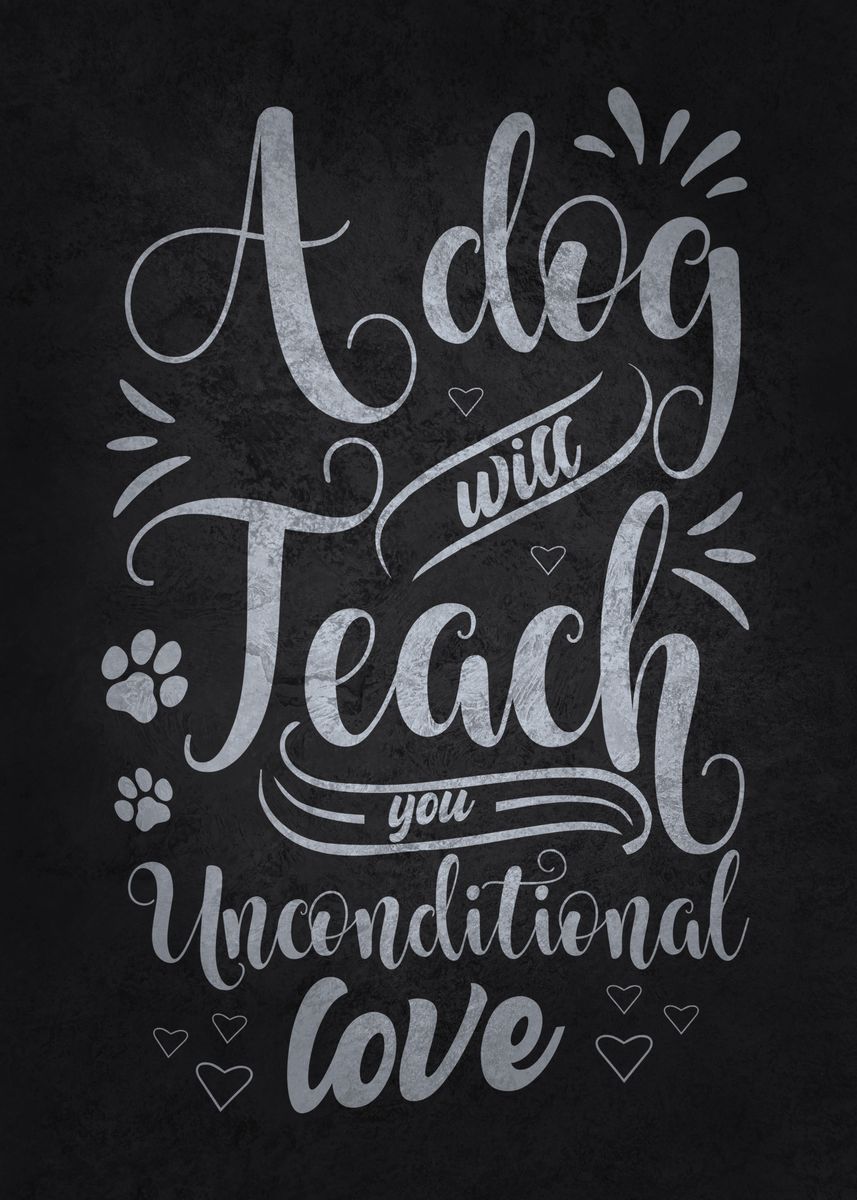 'Dog Unconditional Love' Poster, picture, metal print, paint by GOHAN ...