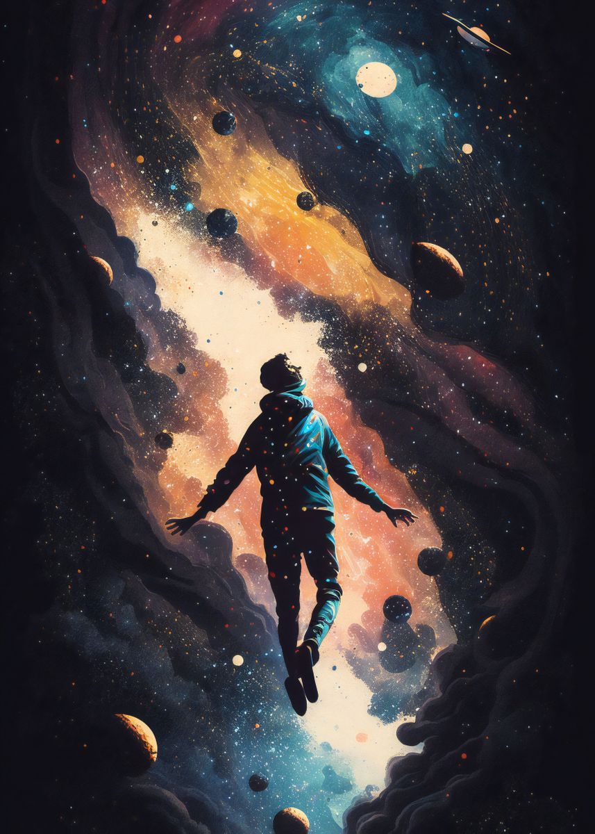 'Starry Levitation' Poster, picture, metal print, paint by Powerful ...