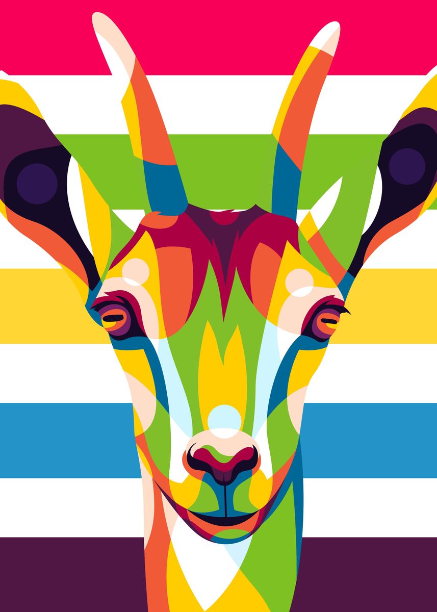 'Ibex' Poster, picture, metal print, paint by Lintang Wicaksono | Displate