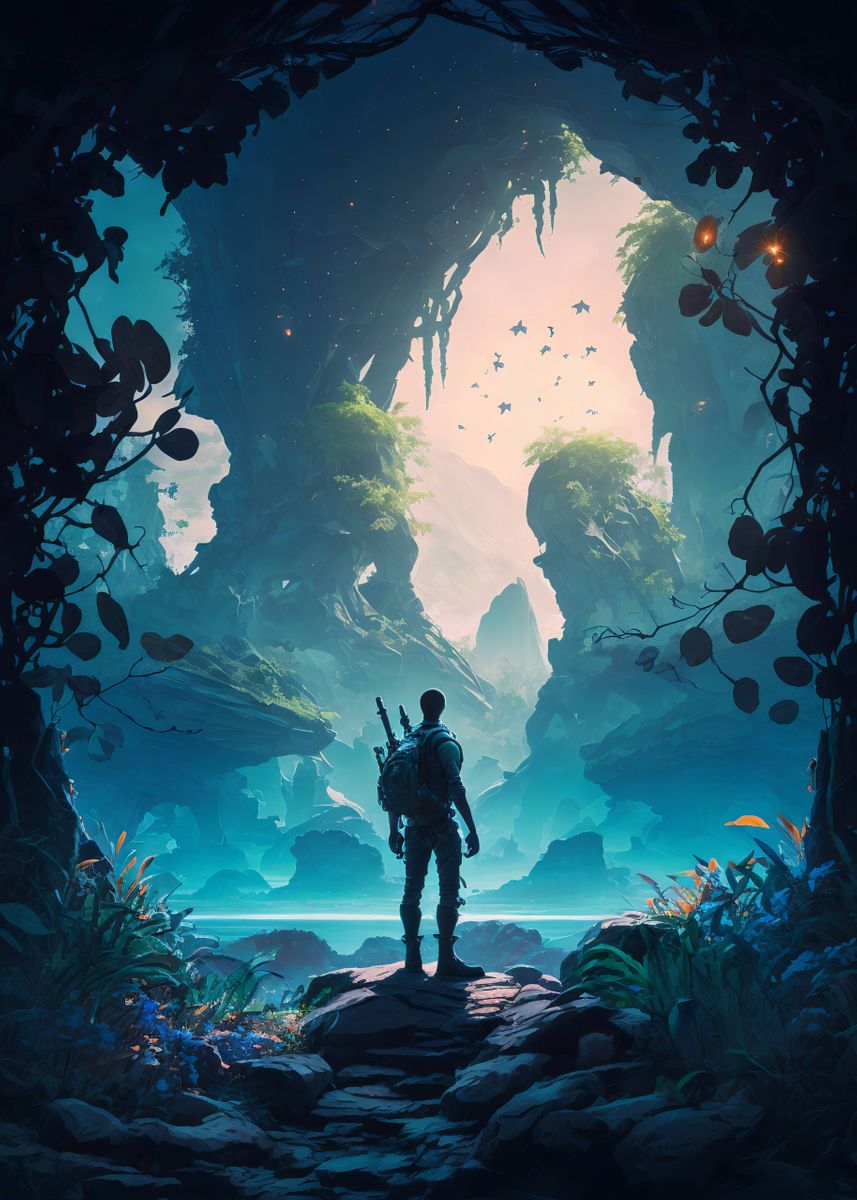 'Unreal Frontier' Poster, picture, metal print, paint by Iamsentient ...