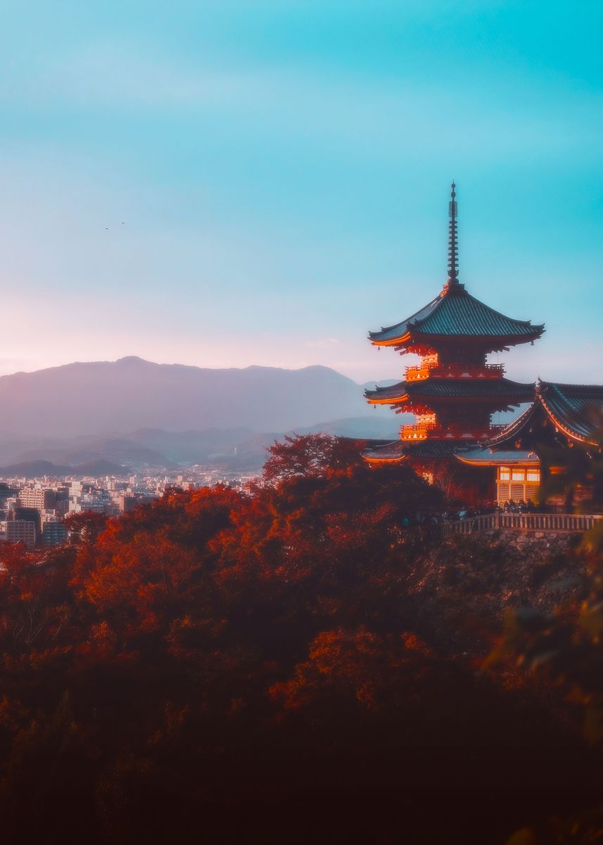 'Japan Landscape Poster' Poster, picture, metal print, paint by Mari ...