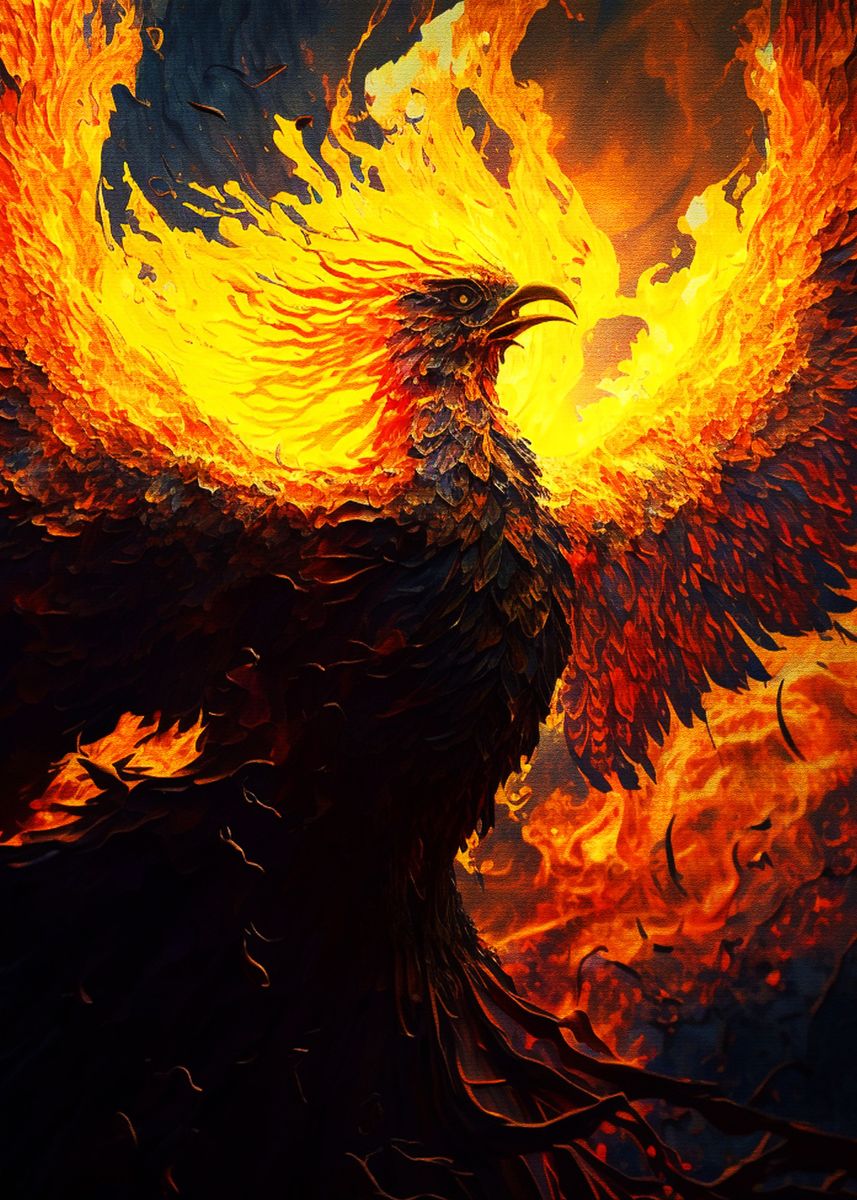 'Abstract Art Phoenix' Poster, picture, metal print, paint by Muh Asdar ...
