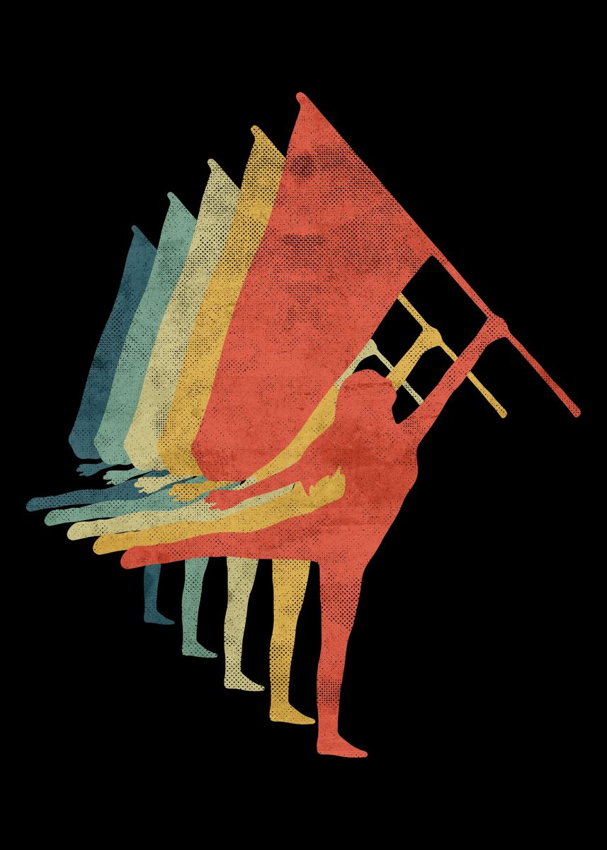 'Color Guard Flag Girl' Poster, picture, metal print, paint by El ...