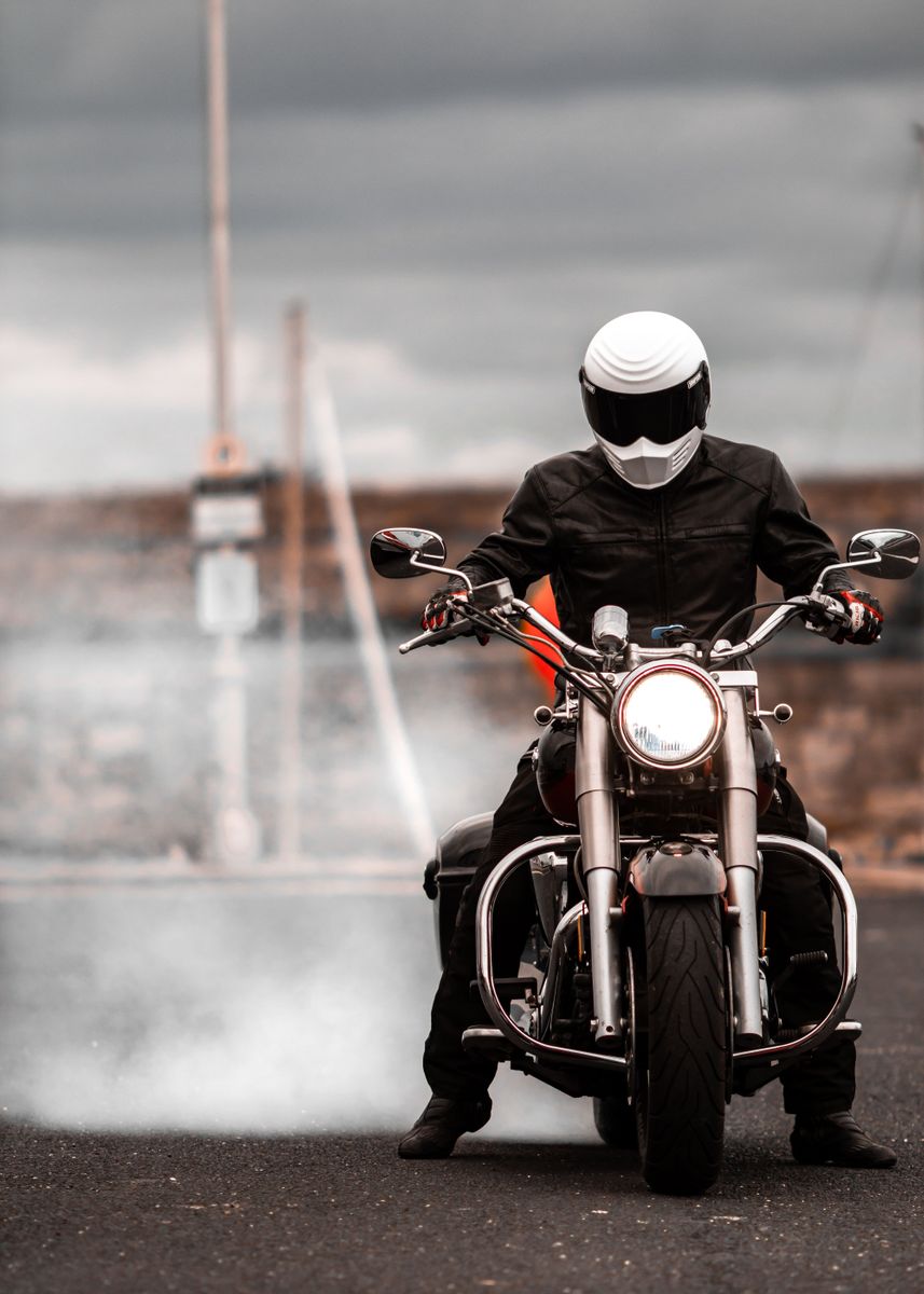 'Biker Rev Up' Poster, picture, metal print, paint by Sam Brady | Displate