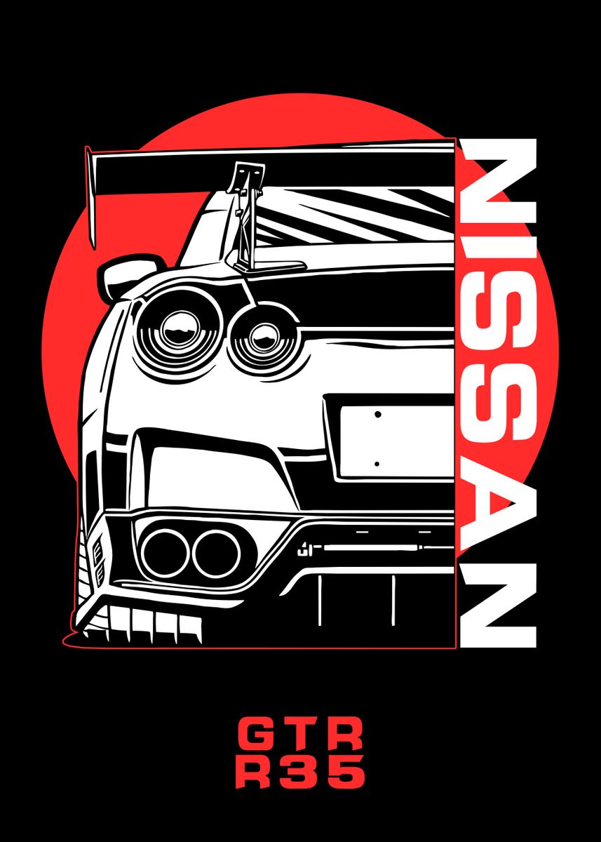 'Nissan R35' Poster, picture, metal print, paint by Faissal Thomas ...