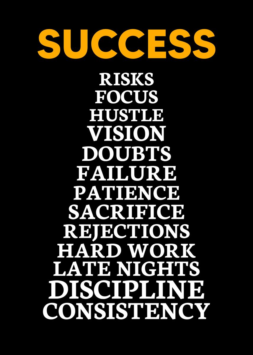 'success ' Poster, picture, metal print, paint by KAZE | Displate