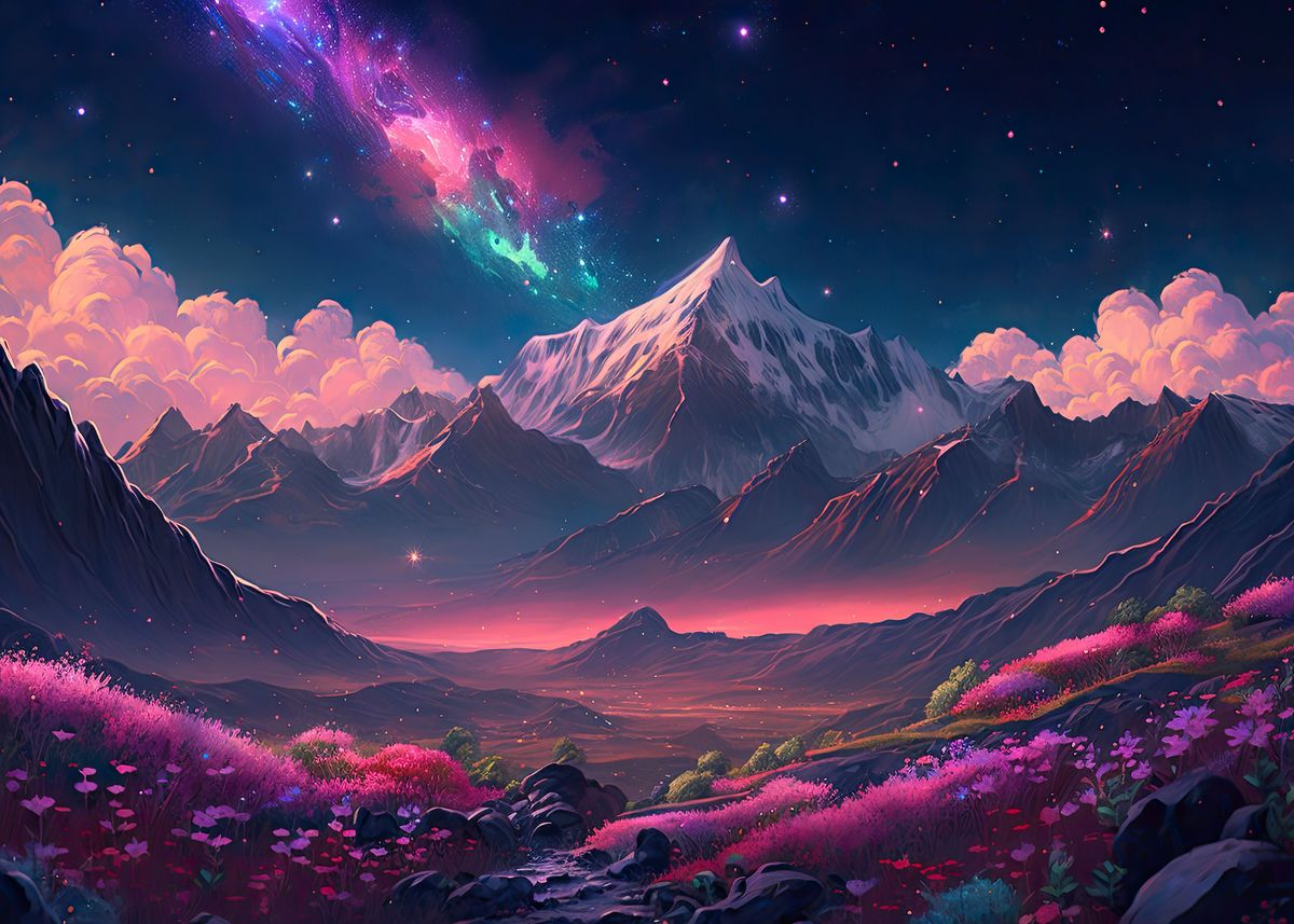 'Majestic Night 01' Poster by KyzArt | Displate 'Majestic Night 01' Poster by KyzArt | Displate