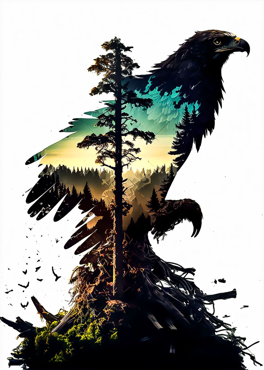 'Eagle' Poster, picture, metal print, paint by khac tran | Displate