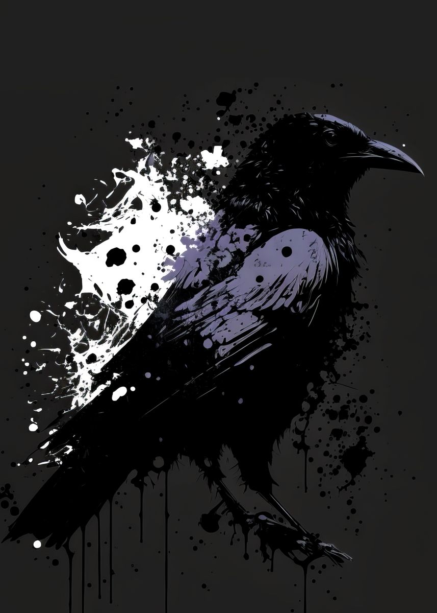 'Crow' Poster, picture, metal print, paint by Geffrey Richards | Displate