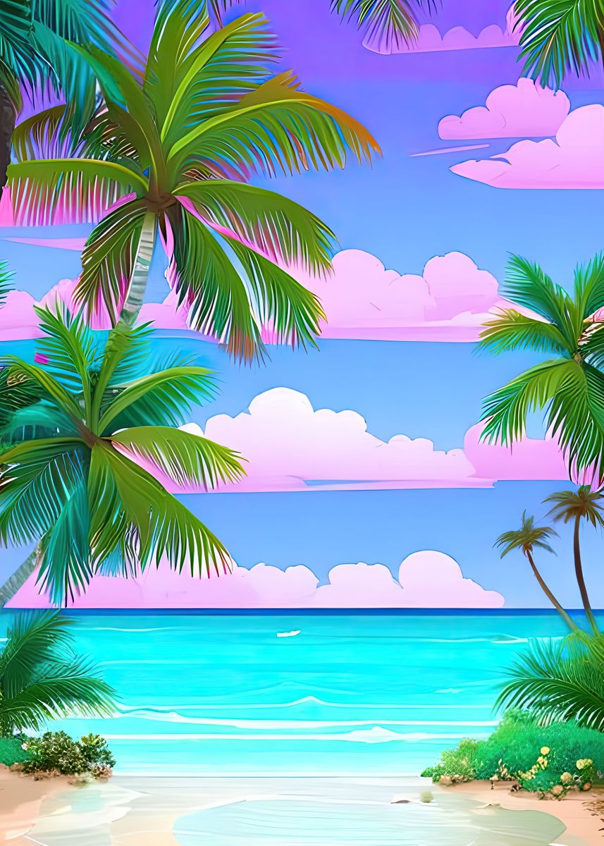 'Purple Paradise' Poster, picture, metal print, paint by insideFairy ...